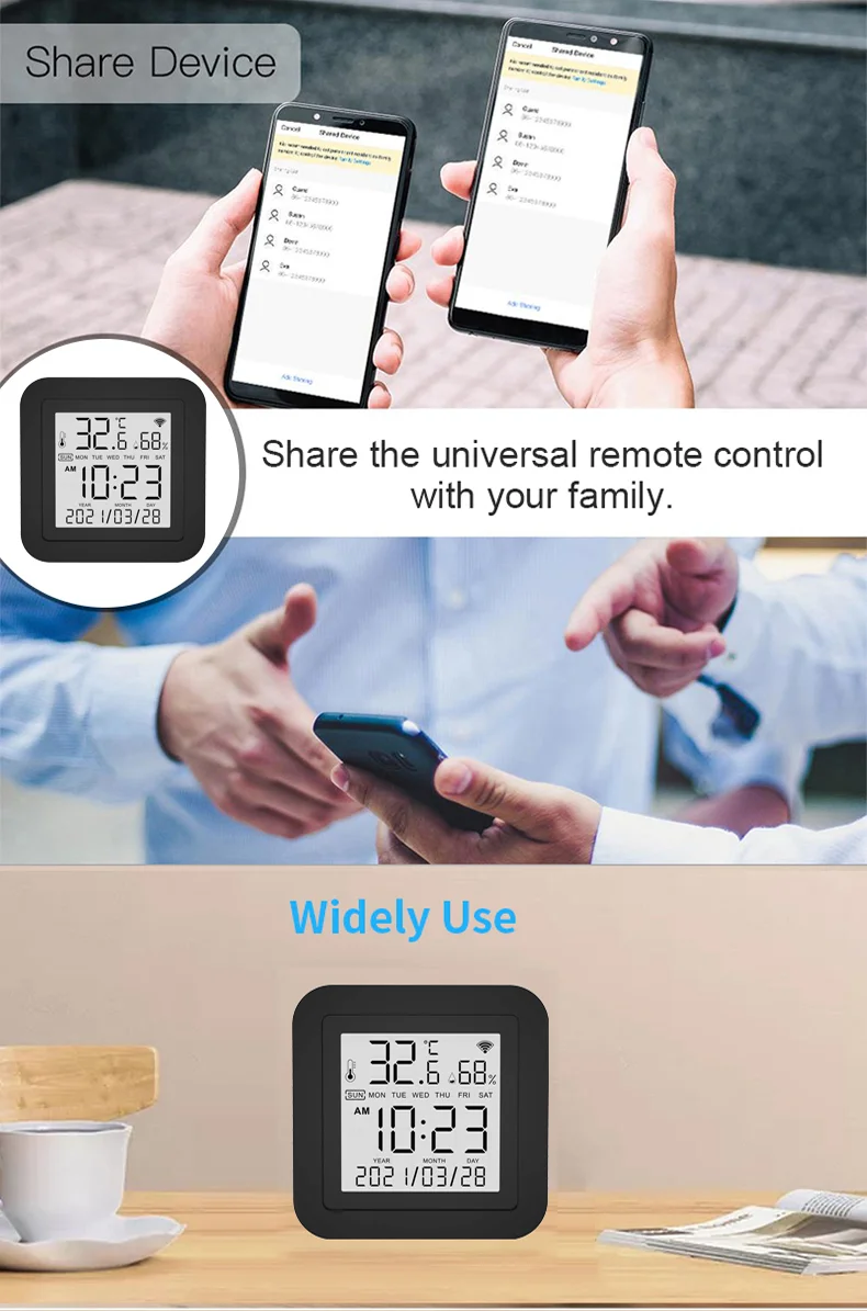 Glomarket Smart Home Voice Control Tuya Wifi Smart Temperature and ...