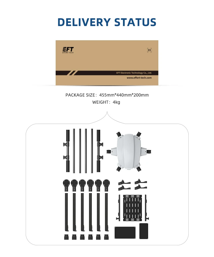 EFT X6100 UAV Frame - High Efficiency for Aerial Mapping