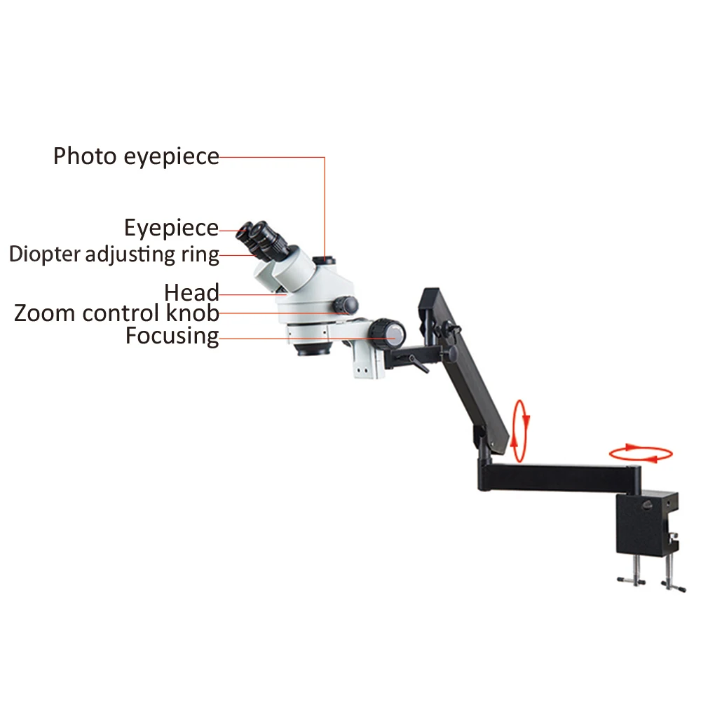 7X-45X Zooming Microscope - Perfect for Lab and Jewelry Repair