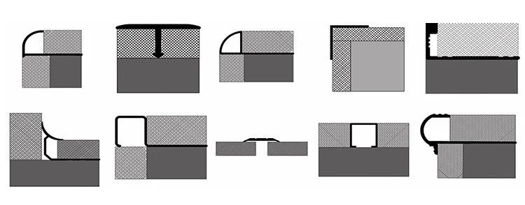 Aluminum Tile Trim Customized Tile L Shape Square Edge Trim Interior ...