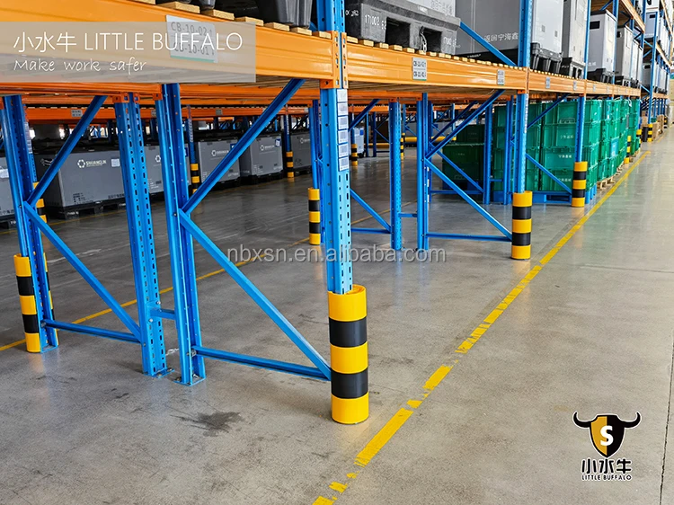 Flexible Plastic Guard for Selective Warehouse Pallet Rack Columns ...