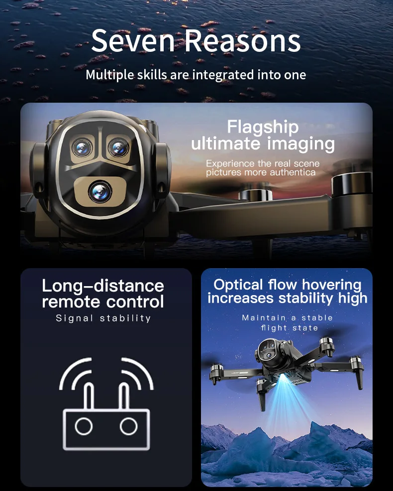 E4 Toys Mini Foldable Drone HD Dual Camera Quadcopter with VR Glasses ...