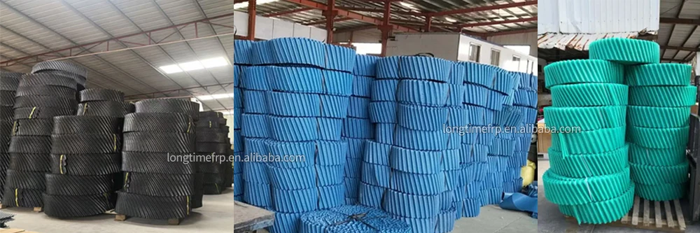 Cooling Tower PP PVC Filling Material H220mm 300mm Round Shaped Counter ...