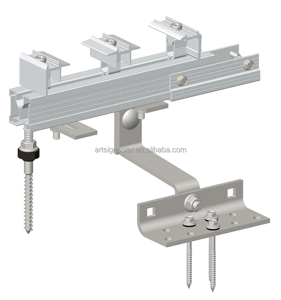Extruded Aluminum Rail Mount 1mw Solar Panel Railing Photovoltaic Solar ...