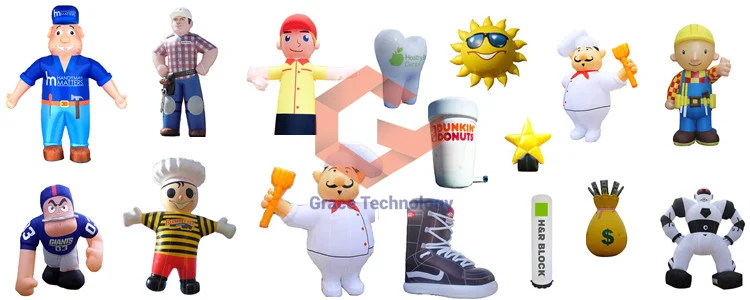 Customized Giant Custom Inflatable Construction Worker/advertising ...
