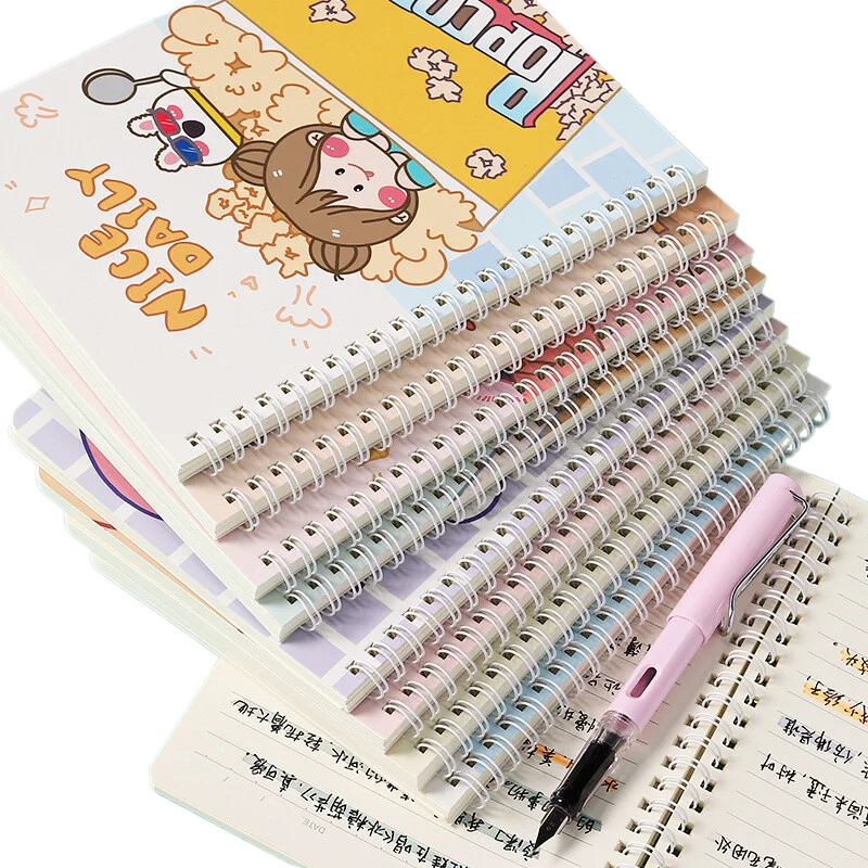 Cartoon Paper Cover Spiral Dairy Notebook Custom Size Print Pattern ...