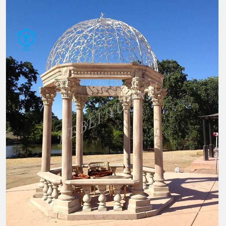 Yuanju Classical Garden Greek Style Outdoor Marble Gazebo - Buy Outdoor ...