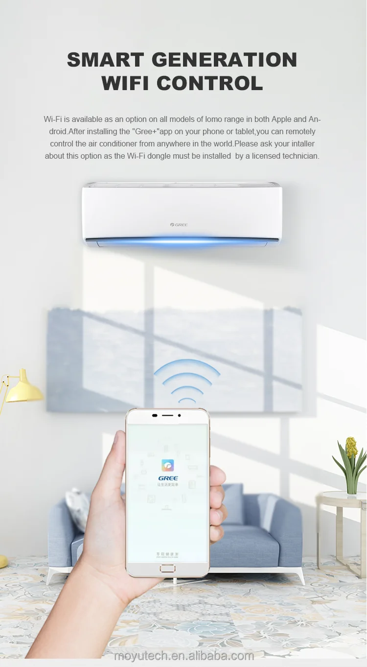 GREE 36000 BTU Smart Inverter Mini Split Air Conditioner Wall Mounted ...