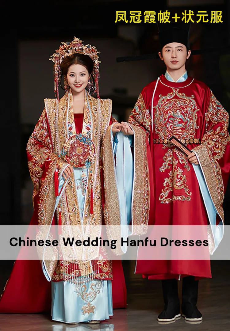 Wholesale Chinese Hanfu Dress Couple Set - Traditional Wedding Outfits ...