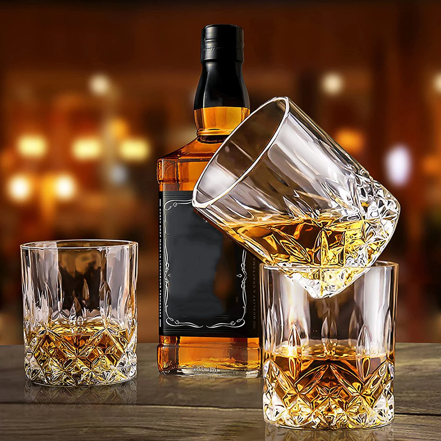 Luxury Diamond Liquor Glassware Barware Whisky Glass For Bourbon ...