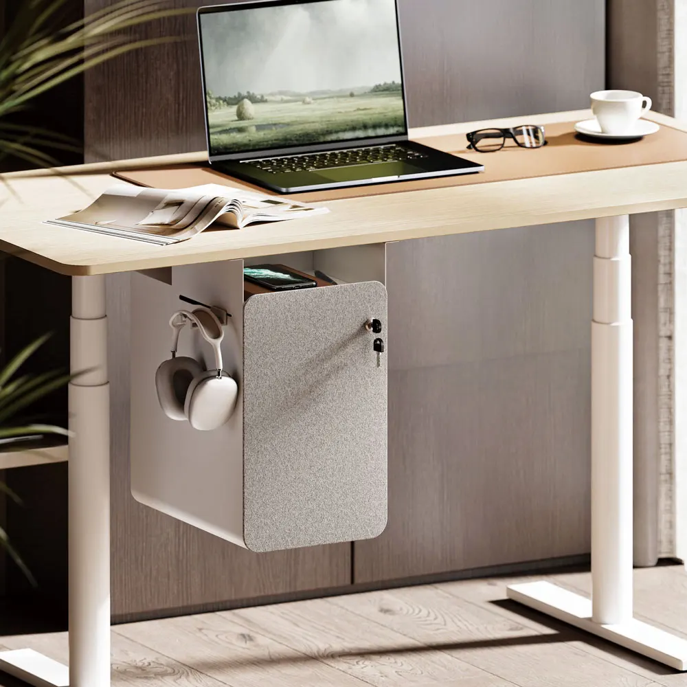 Under Desk Office Organizer Cube Desk-Mounted Lockable Wholesale File ...