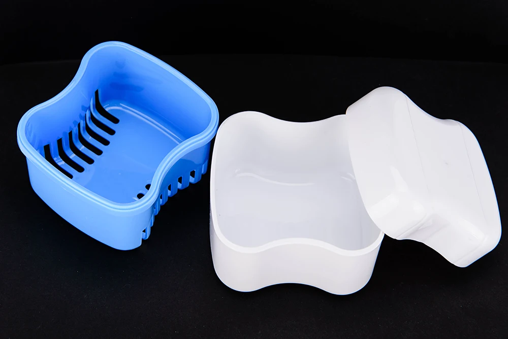 Denture False Teeth Storage Case With Filter Screen Dental Appliance ...