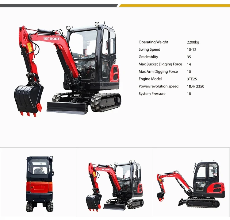 Mini Excavators 1 2 3 Ton - Efficient Construction Machines