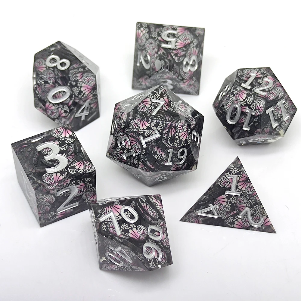 Hot Sale Customized Rpg Dnd Resin Sharp Edge Moving Dragon Eye Dice ...