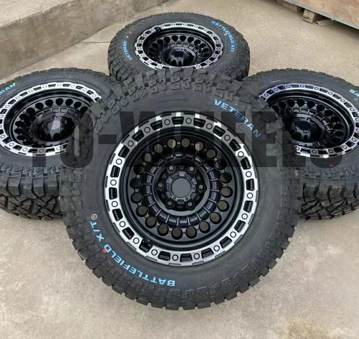 High Strength Rines 6x139.7 6x114.3 6x135 Rims 17 Inch 6 Holes Wheel Black 4x4 Off Road Wheel ...