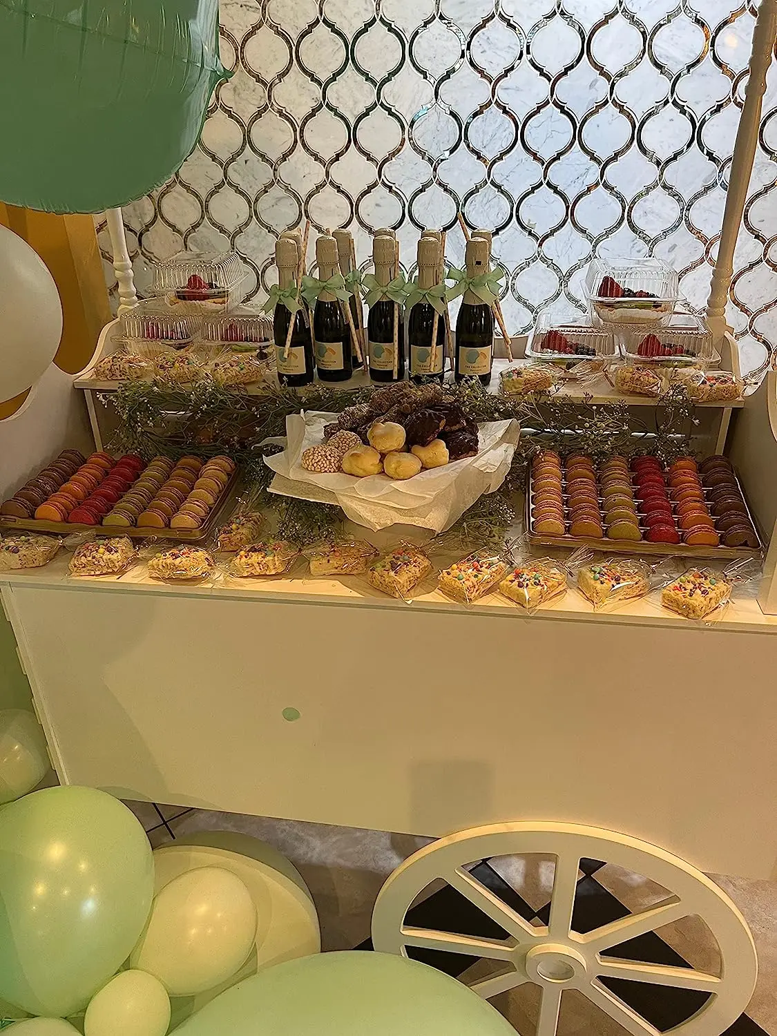 178cm Factory Sale Dessert Candy Cart with Wheels for Parties