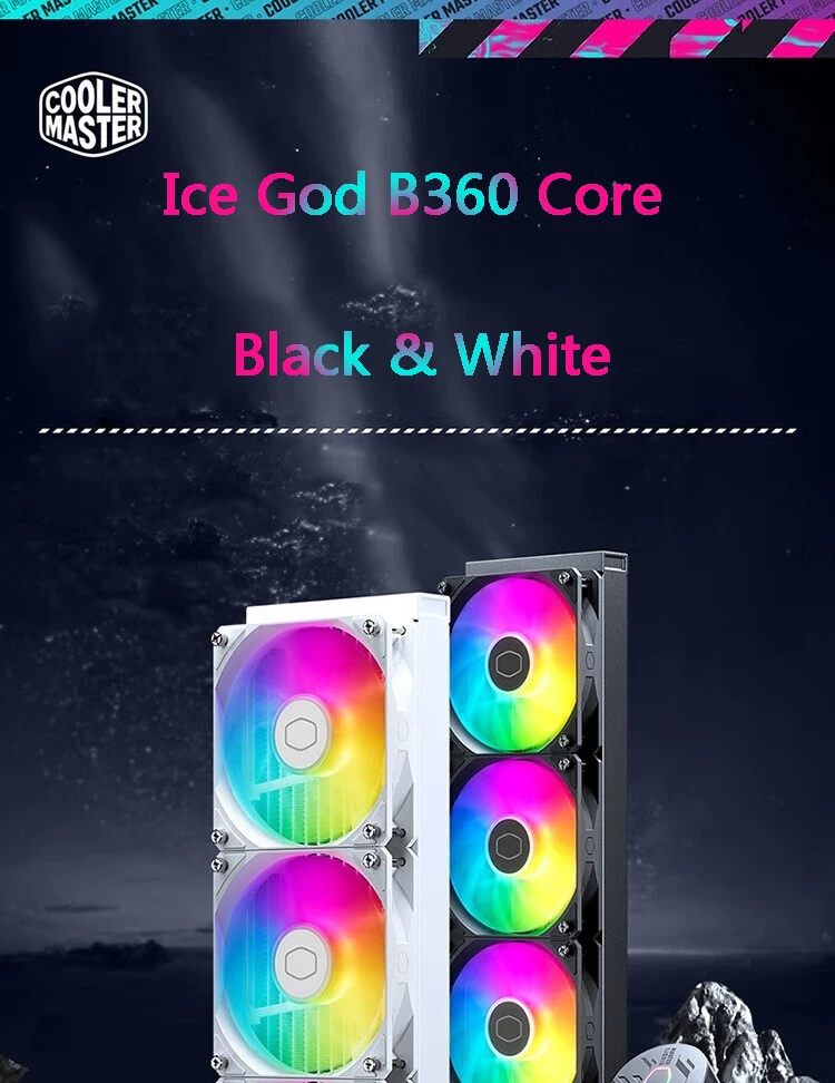 Coolermaster B360 ARGB Core AIO CPU Cooler - Silent & Efficient