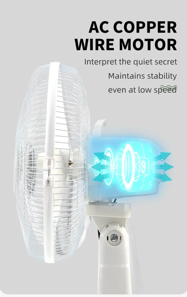 Portable Battery Rechargeable Table Fan 12v Dc Solar Power Solar Fan ...