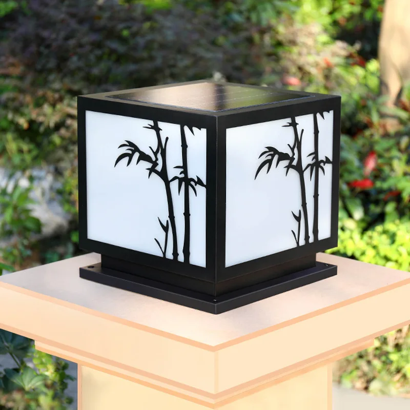 Outdoor Waterproof Landscape Lighting Led Solar Column Head Light For ...