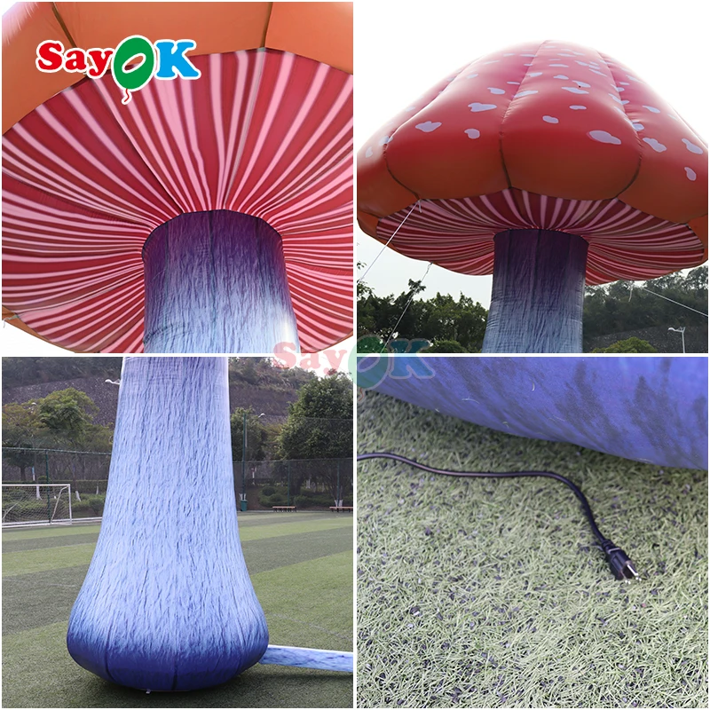 Custom Size Giant Antenna Blow-up Inflatable Mushroom Led Plant Model ...