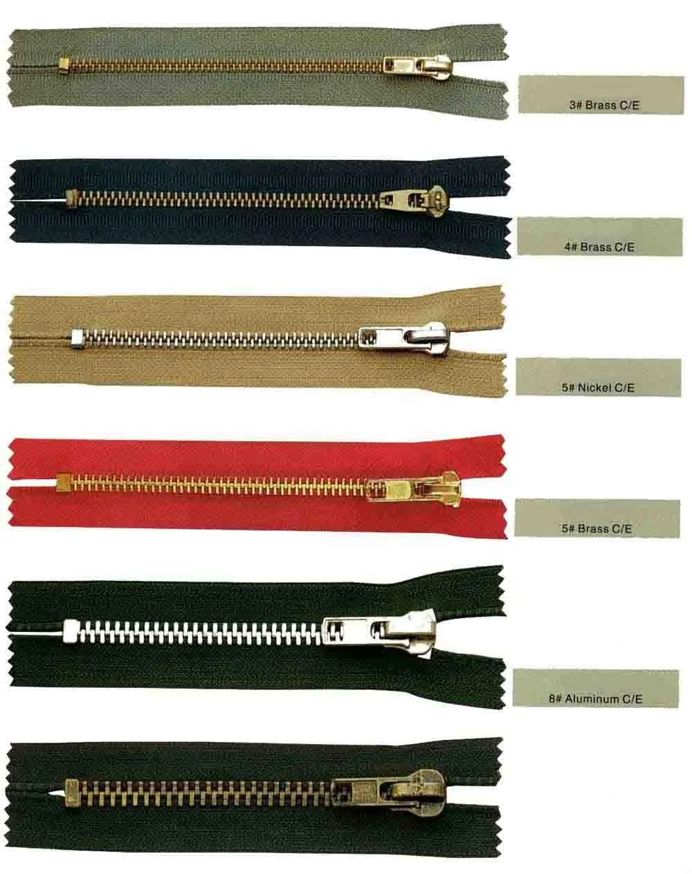 Custom Brass Zip Polished Metal Zipper Gold Teeth Fancy Metallic Purse ...