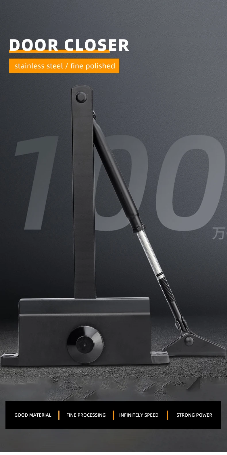 Hinge Aluminium Auto Door Closer - Heavy Duty & Adjustable