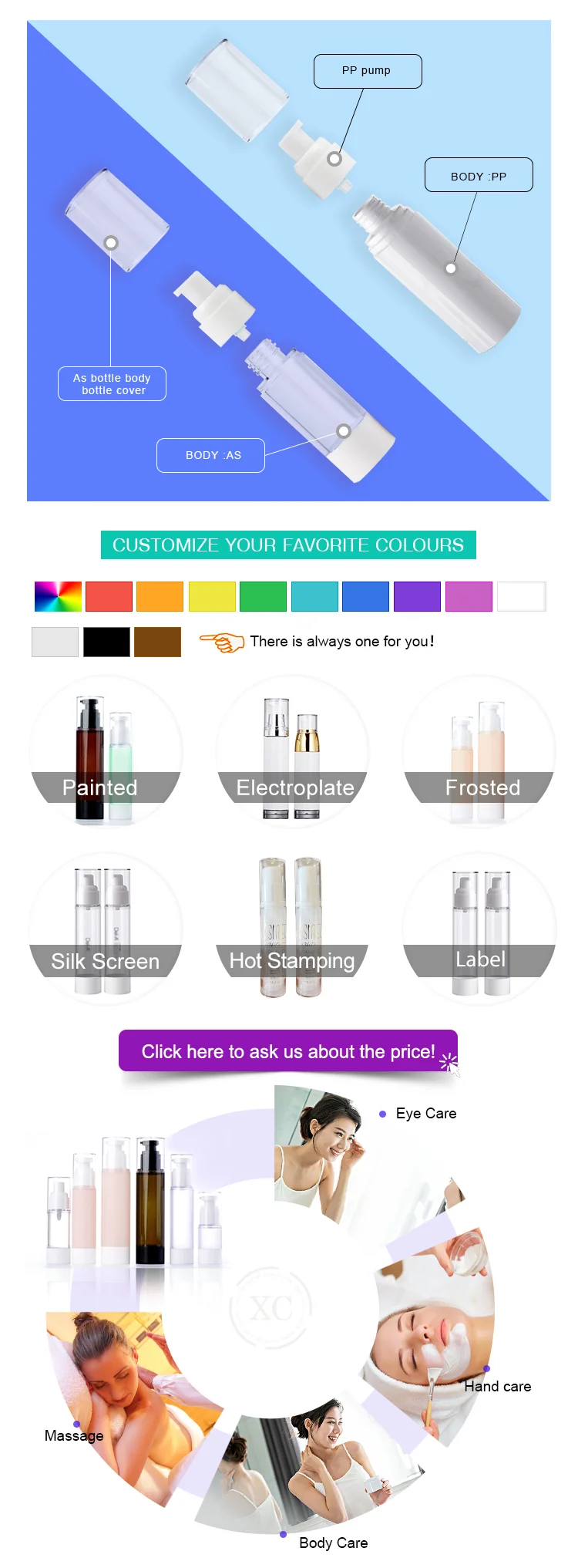 Customized Color Logo 15g Ellipse Shape Cosmetic Package Plastic ...