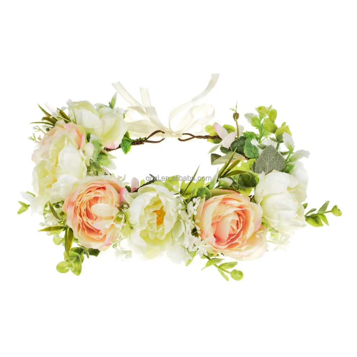 Women's Flower Headband Wreath Crown Flower Wedding Wreath Wedding ...
