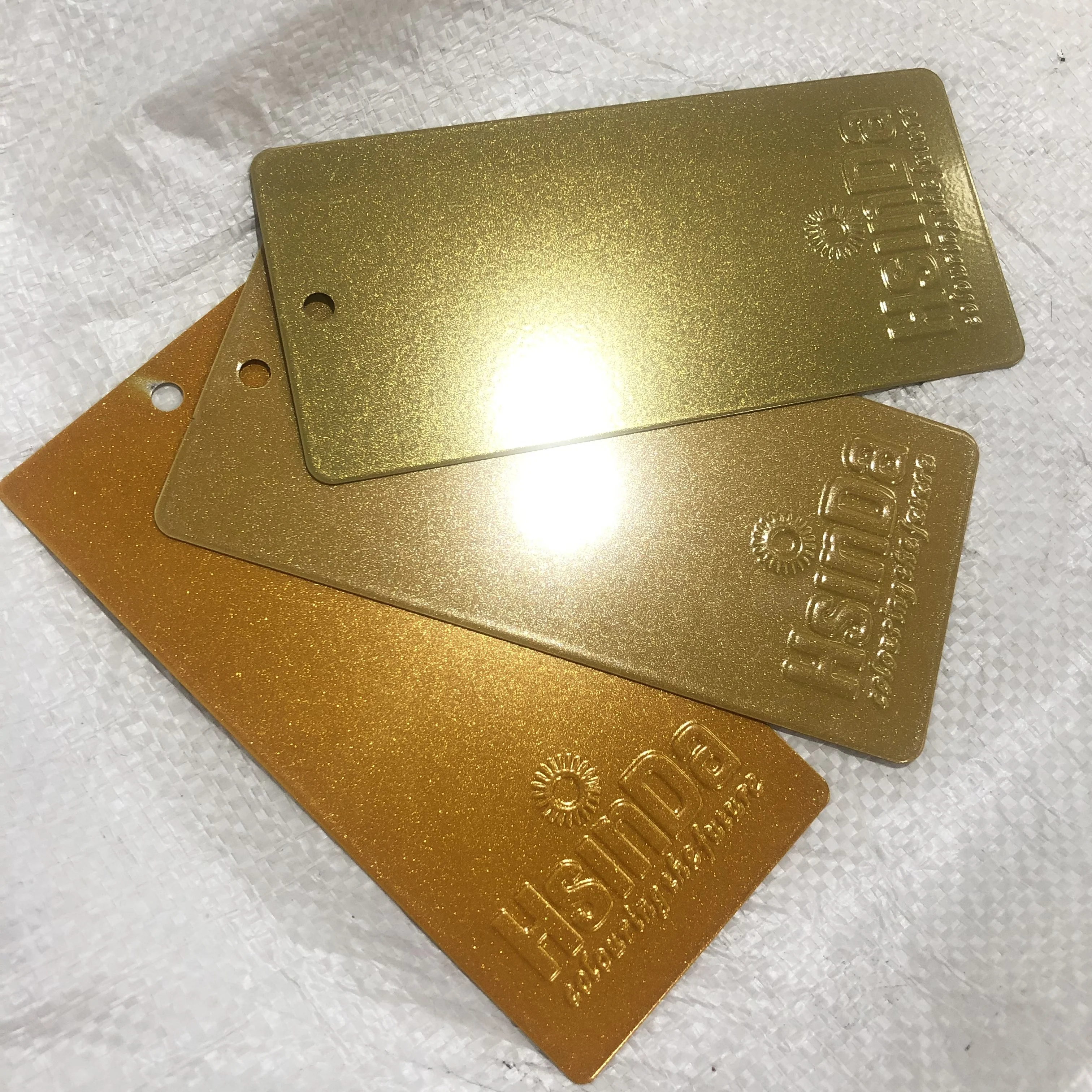 Metallic Gold Light Sparkle Gloss Finish Powder Coating