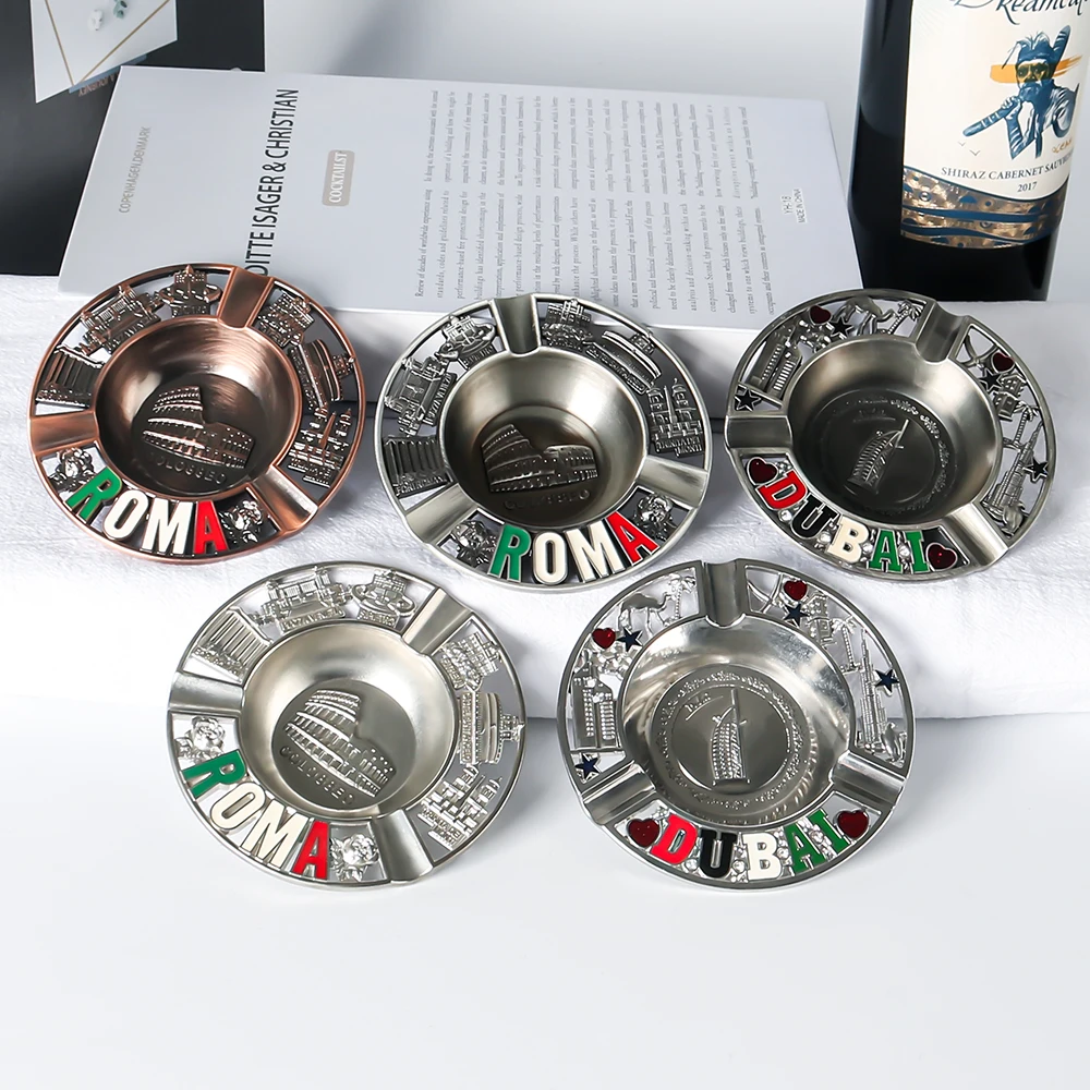 Custom Logo Creative Portable Luxury Vintage Tourist Souvenir Ashtray ...