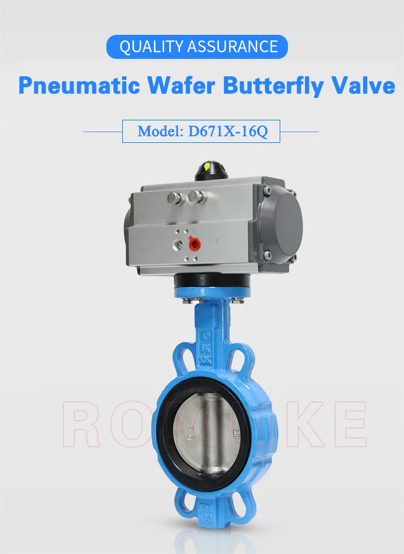 D671X-16Q Pneumatic Butterfly Valves - Ductile Iron Soft Seal