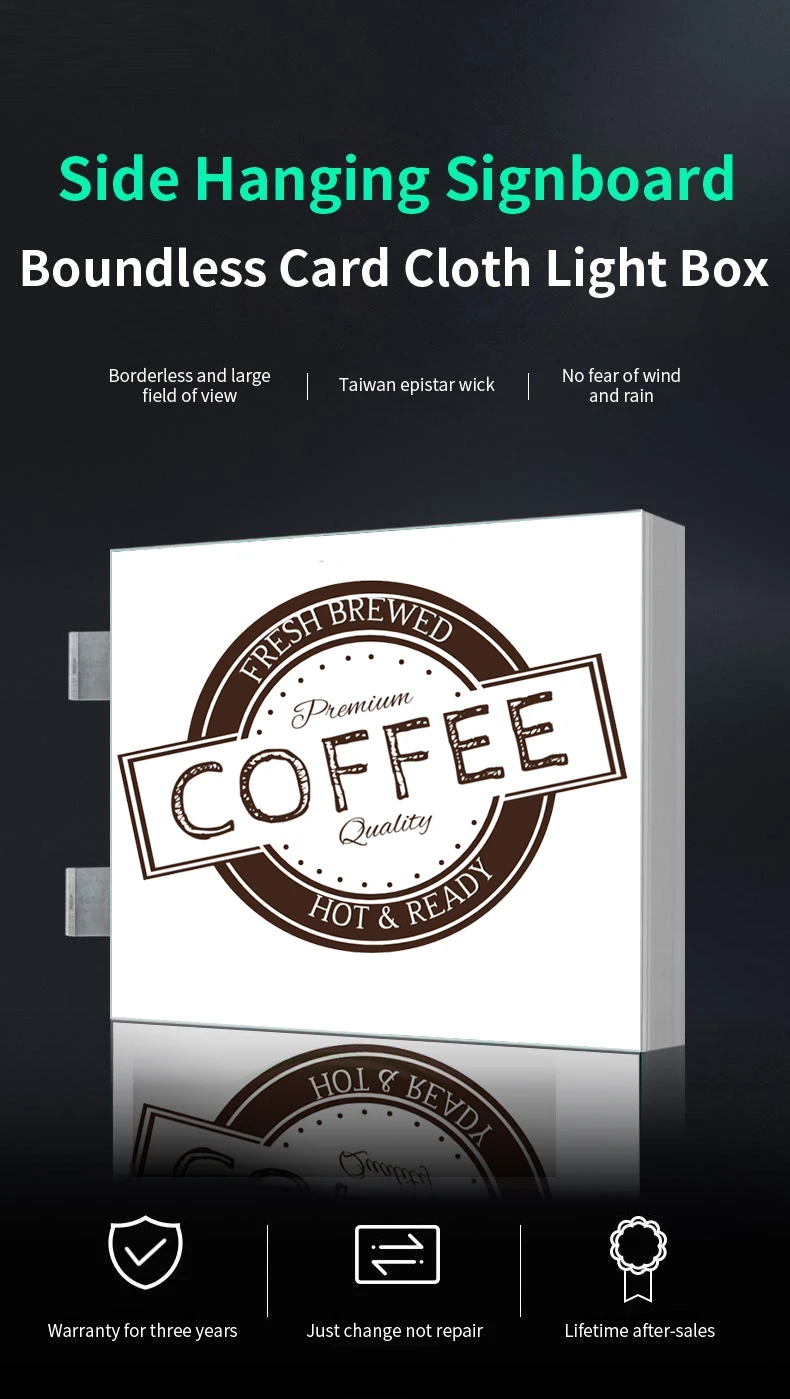 Custom waterproof Wall Side Hanging Board Circle Mounted Signboard Two ...