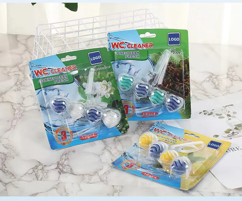 4-in-1 Eco-Friendly Hanging Toilet Cleaner Balls Air Freshener ...