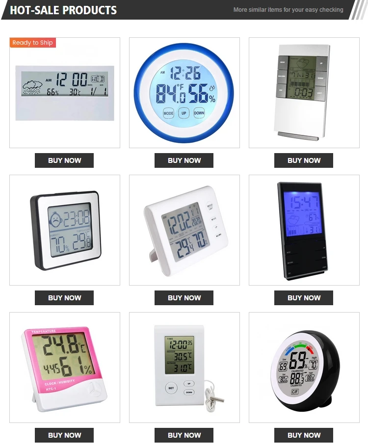 Digital Humidity Display Sensor Wetterstation Humidity Meter ...
