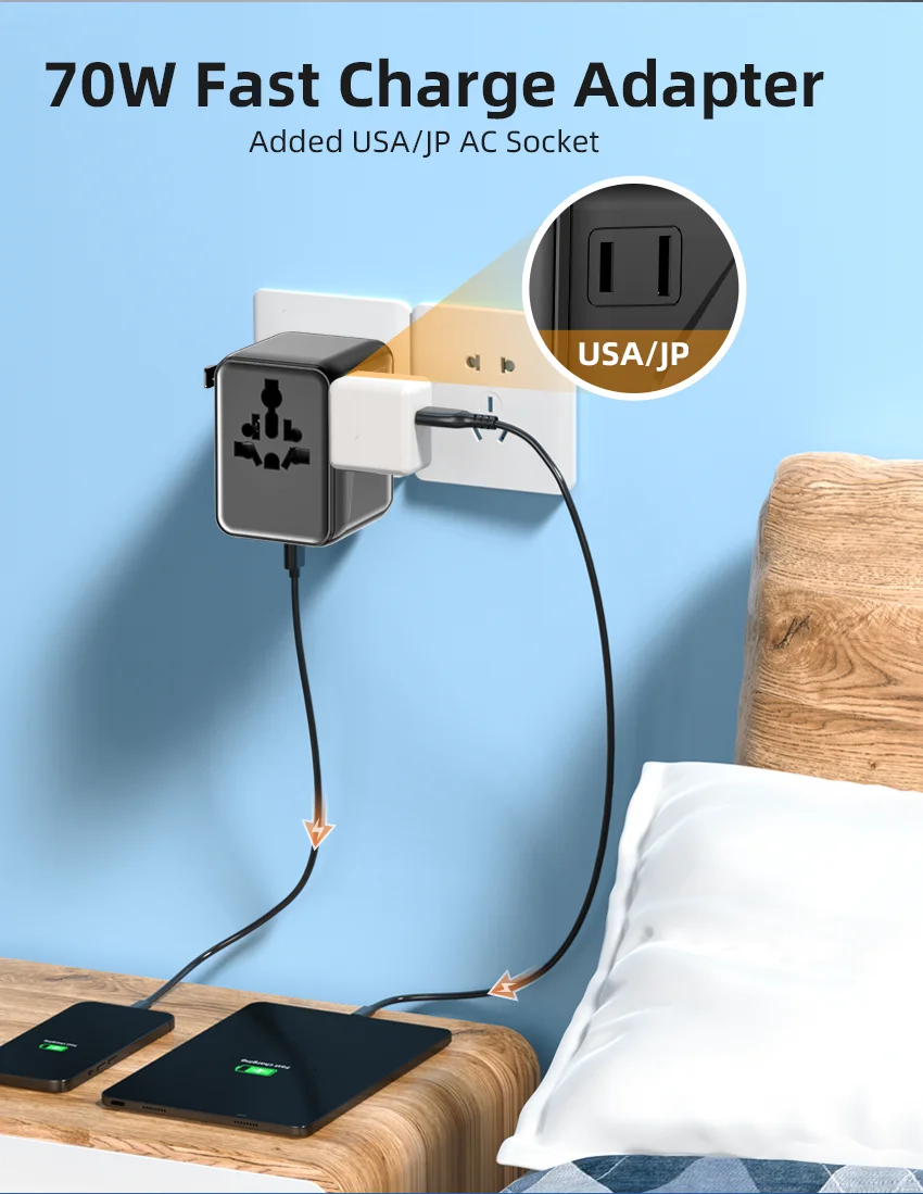 Worldplug PD 70W Travel Adapter - Fast, Safe, and Versatile