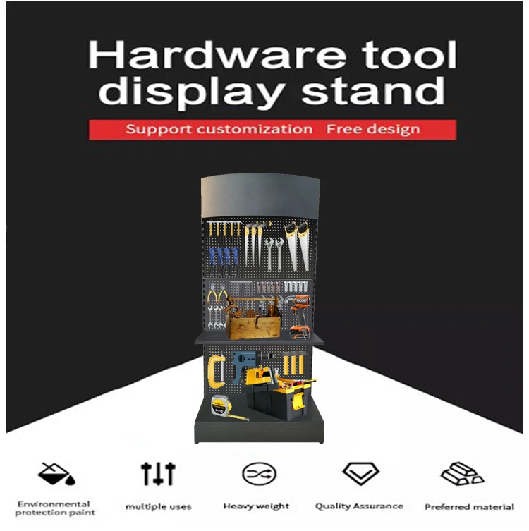 Custom Retail Store Metal Pegboard Expositor Display Stand