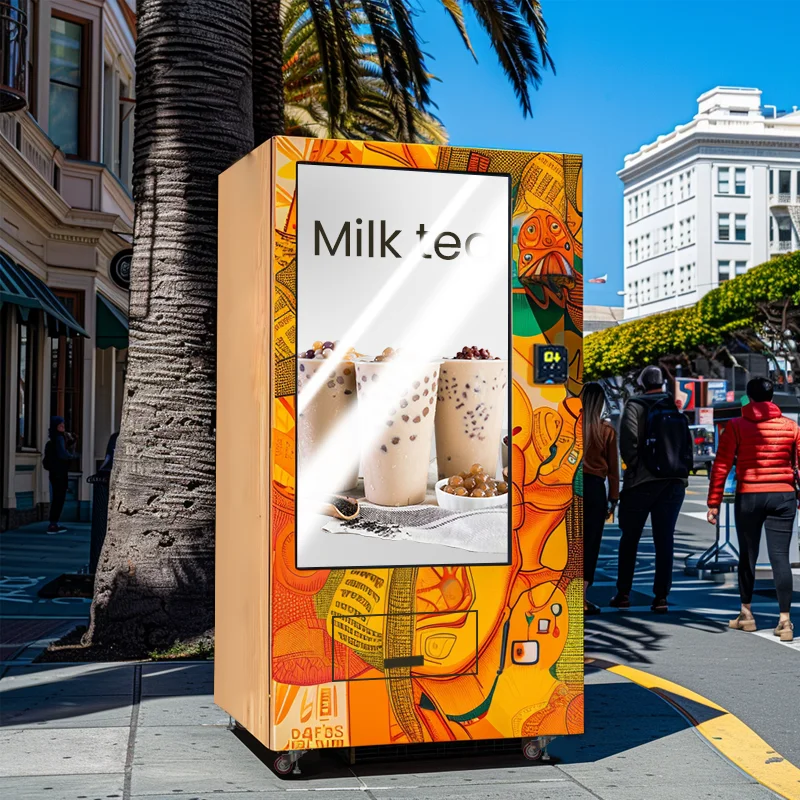 Bubble Tea Vending Machine for Shopping Mall - Big Touch Screen