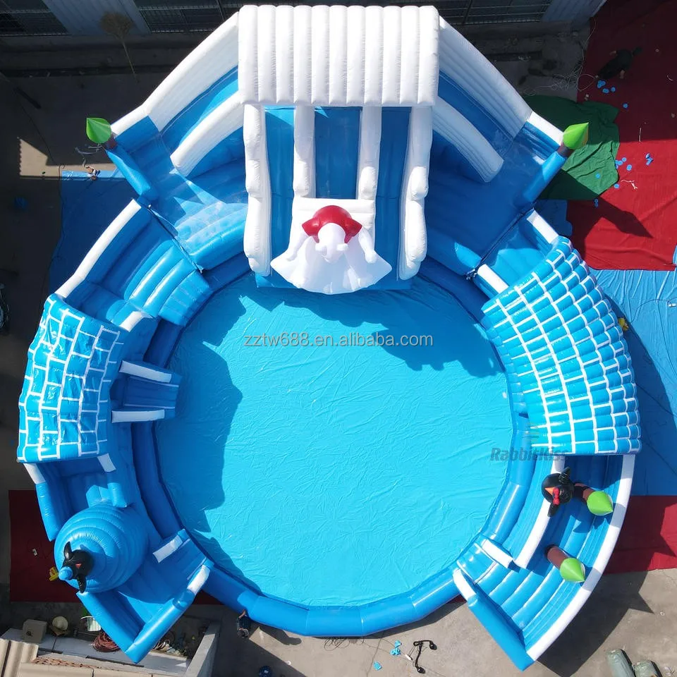Commercial Custom Adult Inflatable Water Park Land Kids Inflatable ...