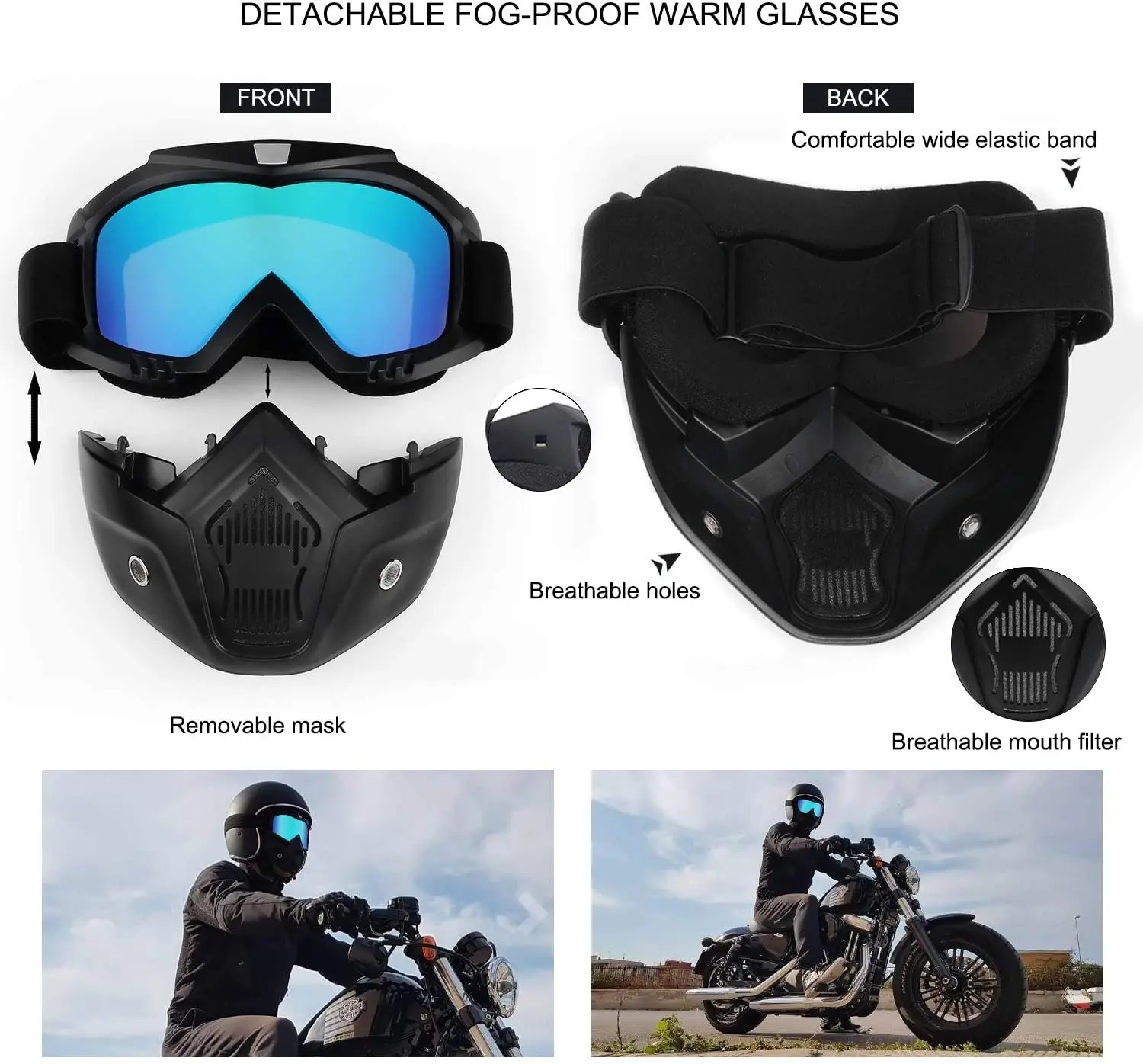 Wejump Pc Face Mask Atv Racing Goggles Dirt Bike Mx Glasses Custom ...