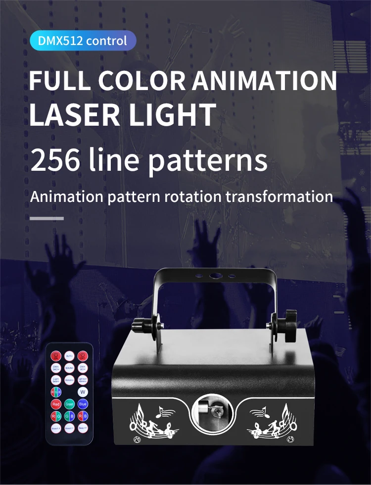 3D Animation RGB Laser Stage Lighting - DMX512 Remote Control