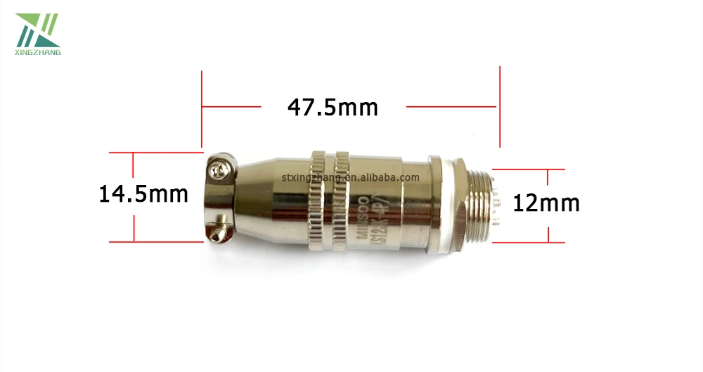 Minsoo XS12JK-4P/Y Self-locking Aviation Plug Socket - 4 Point Square ...