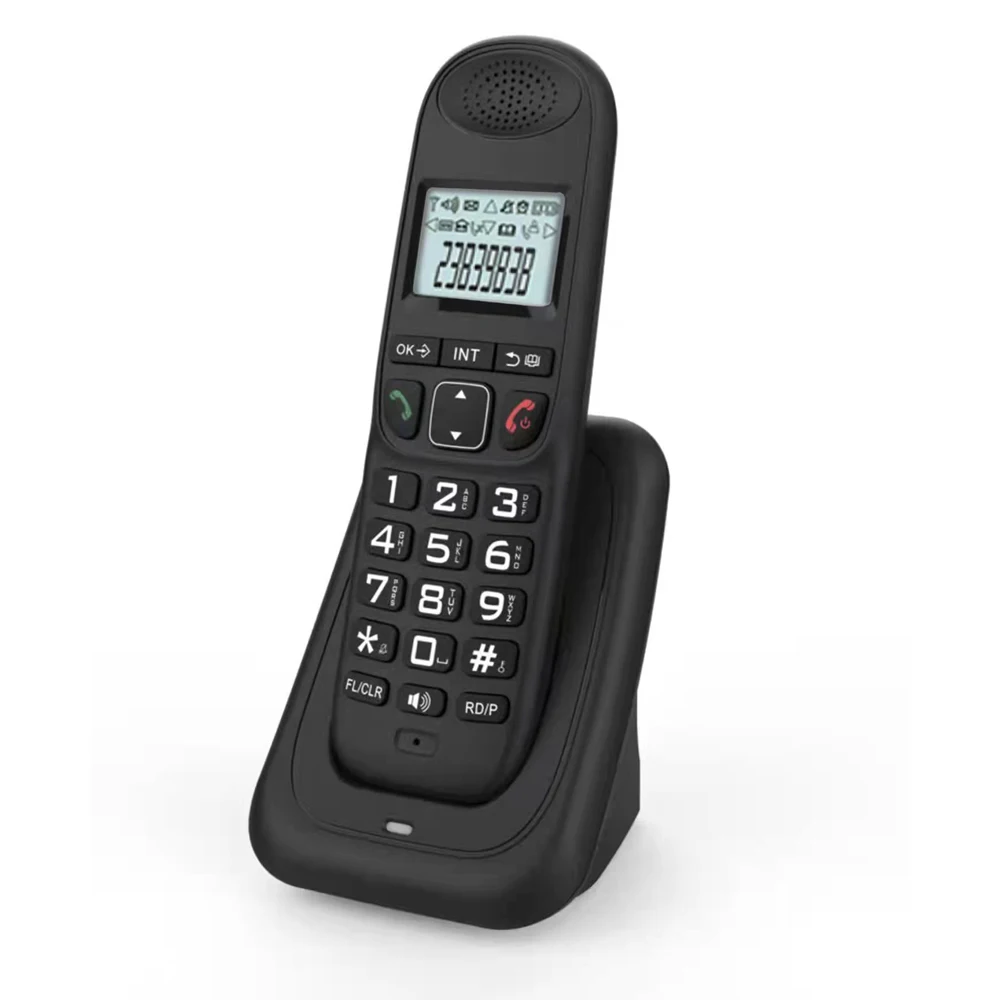 Custom Handheld Handset Dect 6.0 Telephone With Fixed Base Unit Rj11 ...