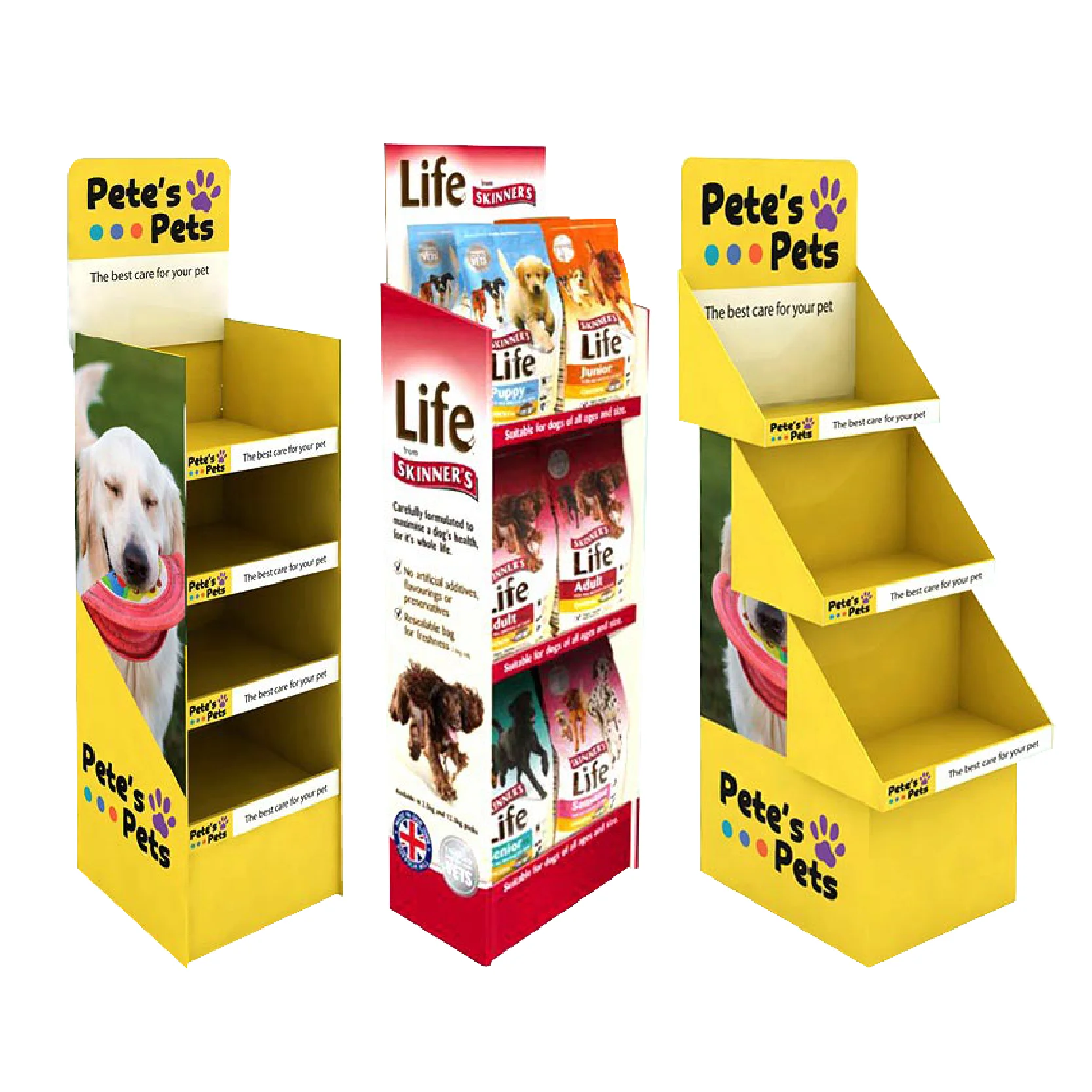 Supermarket Cardboard Pet Snack Cardboard Pallet Pop Display Rack For ...