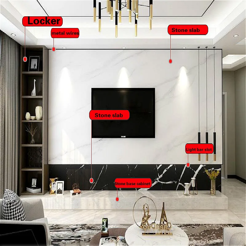 TV Background Wall Modern Minimalist Living Room Decoration