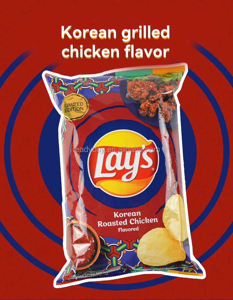 Lay's Chips Korean Grilled Chicken Flavor Fruit & Vegetable Snacks In ...
