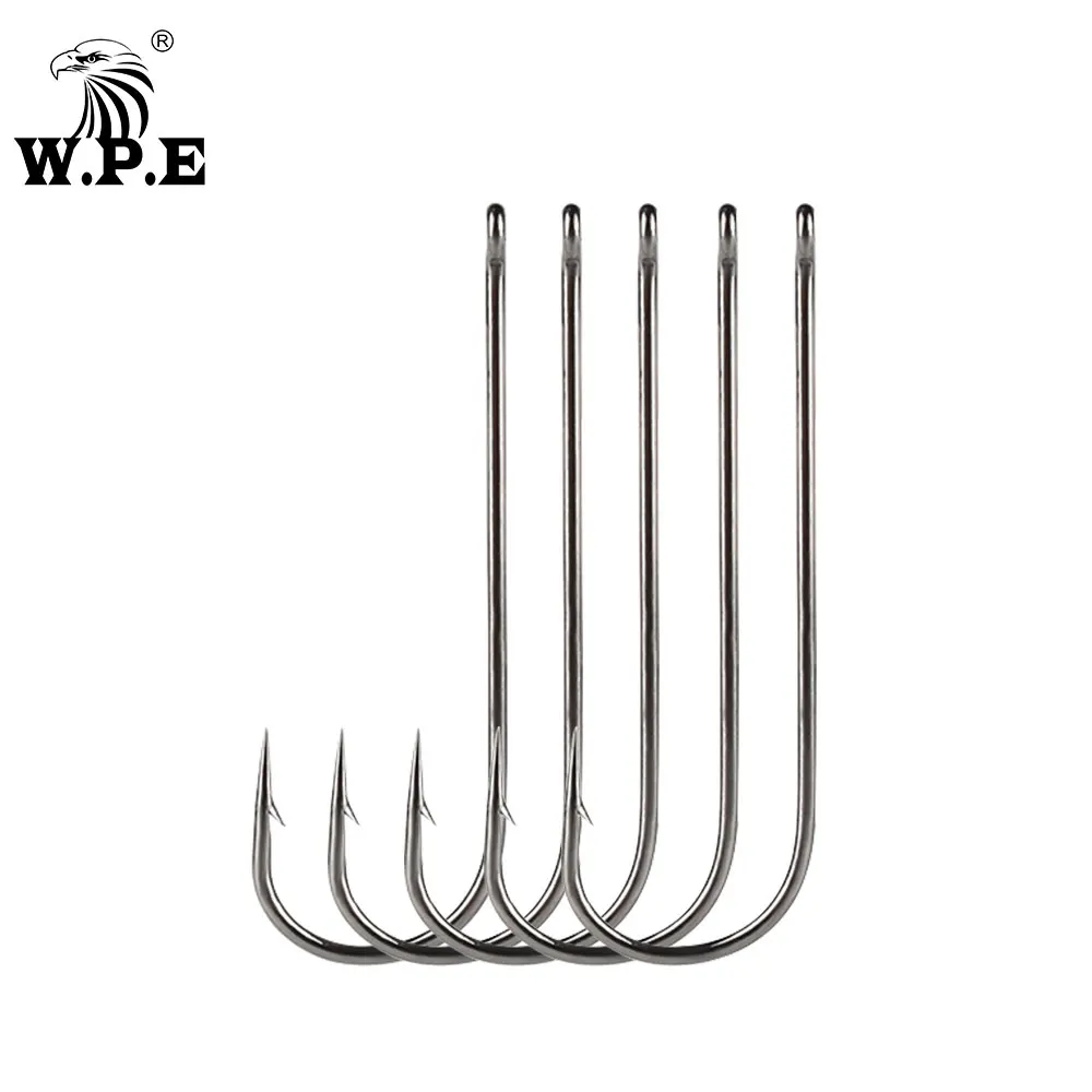 W.p.e Fishing Hook 8#-4/0# High Carbon Steel Barbed Hook Aberdeen Carp ...