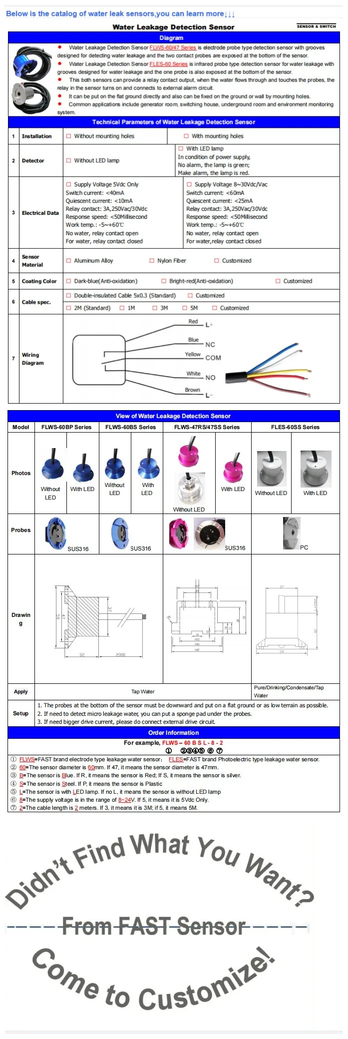 สวิตช์ระดับน้ำลอยน้ำพลาสติกติดตั้งบนแนวนอน/ด้านข้าง/เซ็นเซอร์วัดระดับ ...