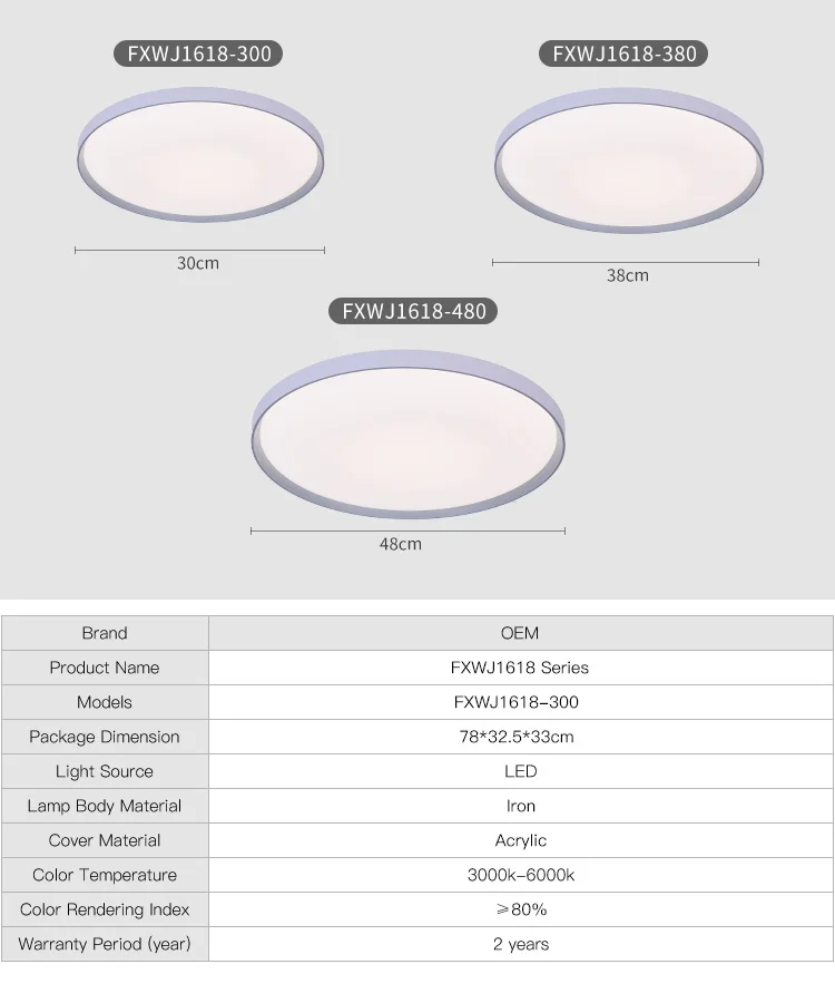 Cb Approved Acrylic Ceiling Lamp Hotel Home Led 36w Ceiling Light - Buy ...