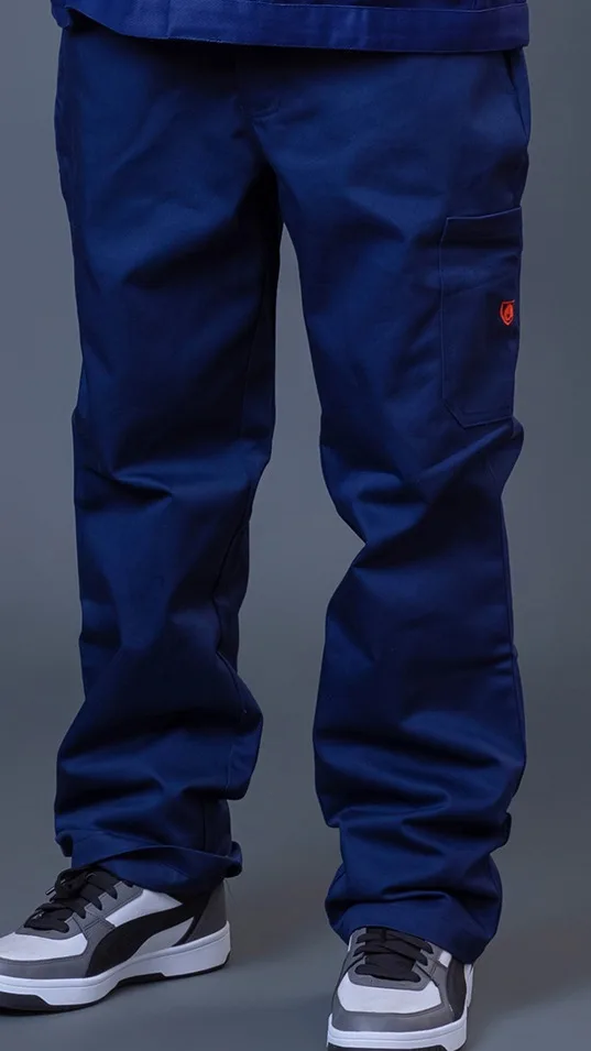 Canvas Blue Site Mechanic Insulated Welding Mining Work Wear Trousers ...