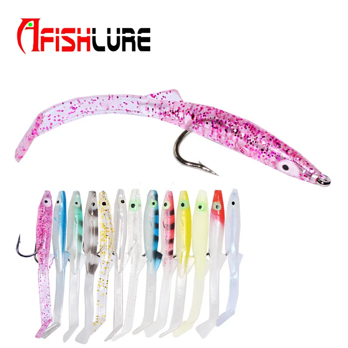 Afishlure Soft Lures Pesca 85mm 2.3g Sea Fishing Paddle Tail Soft ...
